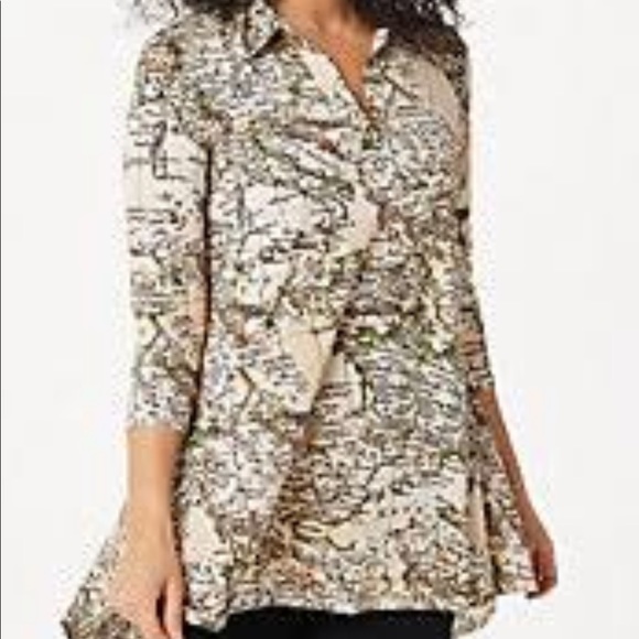 Women with Control | Tops | Map Print Tunic Top | Poshmark